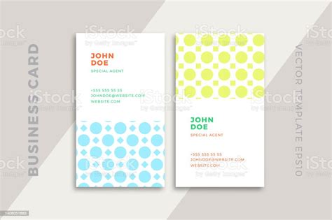 트렌디 한 창조적 인 명함 수직 템플릿 현대적인 기하학적 패턴의 기업 문구 모형 샘플 텍스트가있는 간단한 벡터 편집 가능한 배경