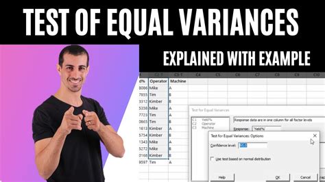 Test Of Equal Variances Statistics Explained With Examples And Minitab