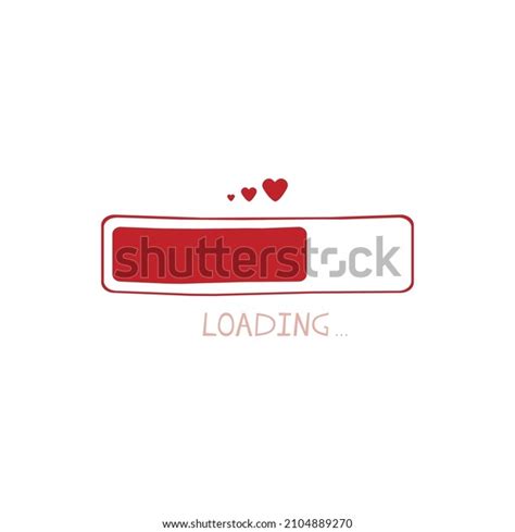 Progress Status Bar Icon Love Loading Stock Vector Royalty Free 2104889270 Shutterstock