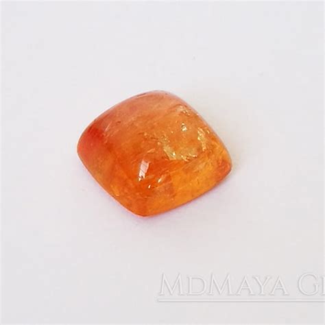 Imperial Orange Topaz 461 Ct Square Cabochon Gemstone Mdmaya Gems