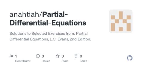Github Anahtiahpartial Differential Equations Solutions To Selected Exercises From Partial