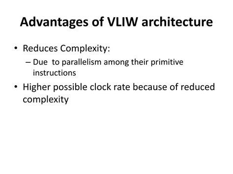 Ppt Very Long Instruction Word Vliw Architecture Powerpoint
