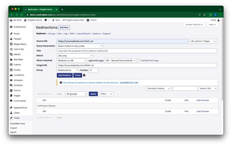 How To Use The Wordpress Plugin Redirection Dirigible Support
