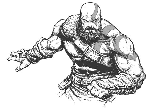 Kratos Drawing Tutorial How To Draw Kratos From God Of War God Of