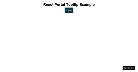 React Portal Tooltip Example Forked Codesandbox