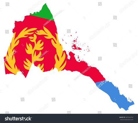 Eritrea Flag Map Stock Vector Royalty Free Shutterstock