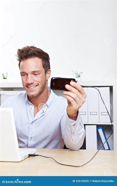 Data Transfer From Cell Phone Stock Image Image Of Happy Media 23510225
