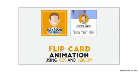 Card Flip Animation Using Css And Jquery Flipping Profile Cards