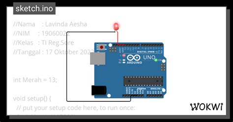 praktikum 1 led looping mati wokwi esp32 stm32 arduino simulator