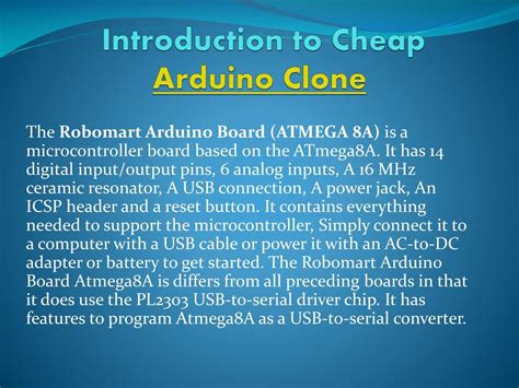 Ppt Cheap Arduino Clone By Robomart Powerpoint Presentation Free Download Id 7231924