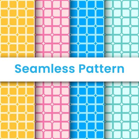 Premium Vector Set Colorful Tile Background Rounded Corners Mosaic Tile Background Tile Background