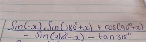 Simplify The Following Trigonometric Expression Frac Sin X Cdot S