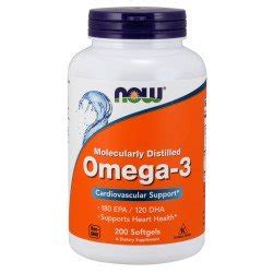 Now Foods Omega 3 Molecularly Distilled 200 Softgels Natures Pocket