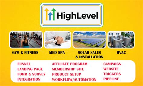 Perfectly Setup Go Highlevel Solar Med Spa Funnel Gym Fitness Hvac Gohighlevel By Yomdigitals