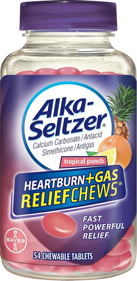 Alka Seltzer Heartburn Plus Gas Relief Chews Tropical