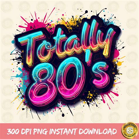 Retro 80s Vintage T Shirt Design Totally 80s Png Sublimation Design