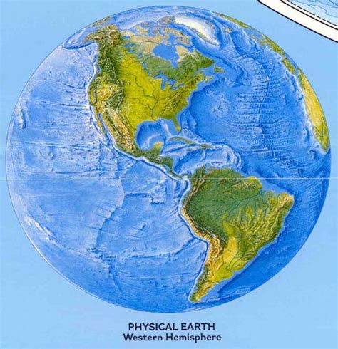 Our World Today Modern Map Of Western Hemisphere