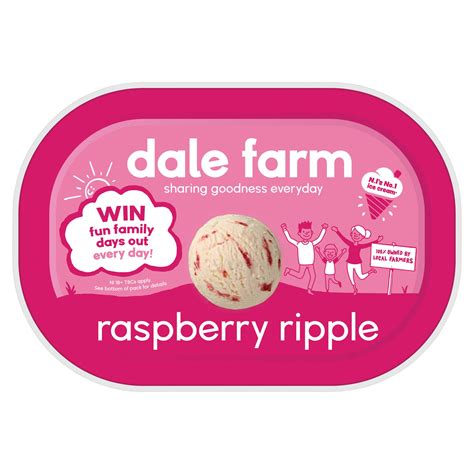 Dale Farm Raspberry Ripple Ice Cream 900ml Ice Cream Tubs Iceland Foods