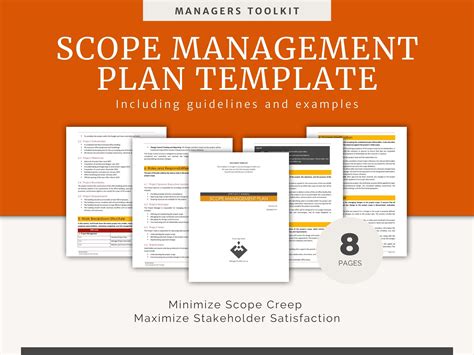 Scope Management Plan Template Fully Editable Ms Word With Examples Pmp