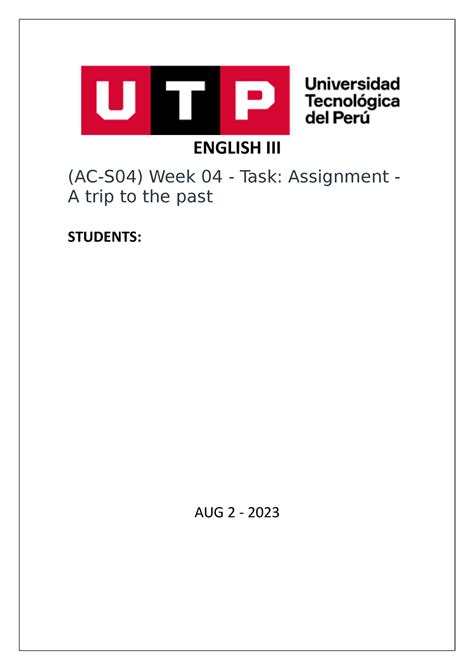 week4 task assignment a trip to the past english iii ac s04 week
