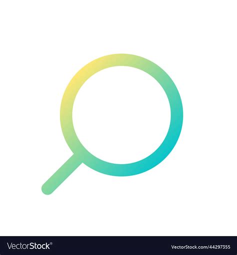 Magnifying Glass Pixel Perfect Gradient Linear Ui Vector Image