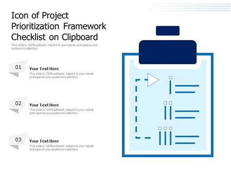 Icon Of Project Prioritization Framework Checklist On Clipboard