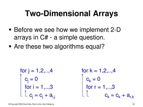 Two Dimensional Arrays And Complex Conditions Ppt Download