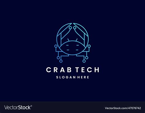 Crab Tech Royalty Free Vector Image Vectorstock