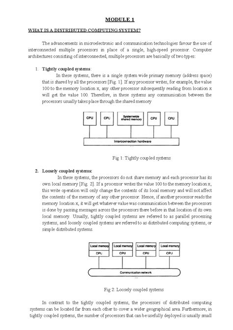 Dc Module 1 Notes Distributed Computing And Its Features Module 1