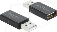Delock Usb Adapter Type A Male To Type A Female Data Blocker At Reichelt Elektronik