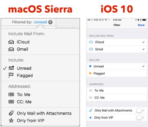 Filter Mailboxes In Mail In Sierra And IOS Mac Fusion