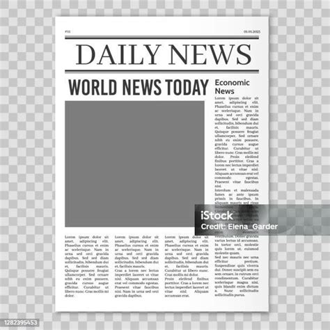 신문 페이지 템플릿입니다 뉴스 신문 헤드 라인 벡터 모형 타블로이드 저널 간단한 배경 뉴스프린트 모던 스타일 신문에 대한 스톡 벡터 아트 및 기타 이미지 Istock