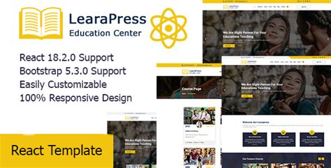 LearaPress Education Courses React Template By ThemeEarth ThemeForest