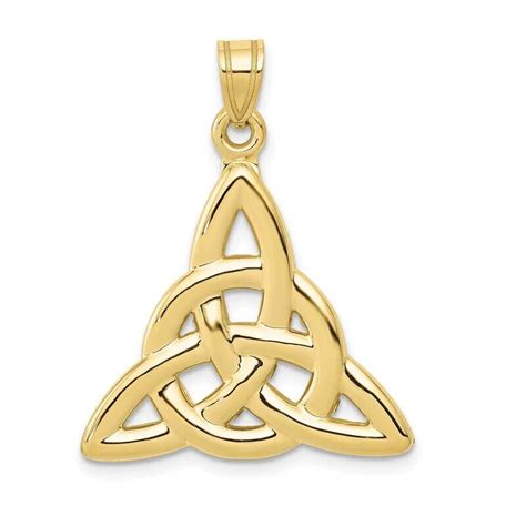 Trinity Pendant 10k Gold Polished 10d1100 Homebello