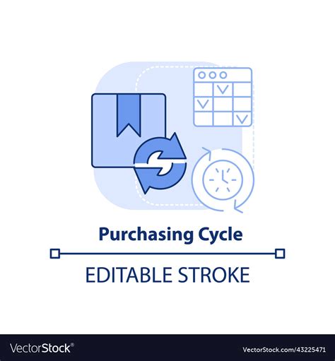 Purchasing Cycle Light Blue Concept Icon Vector Image