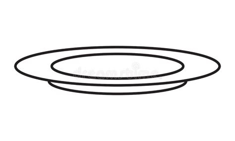 Dinner Plate Clipart Black And White