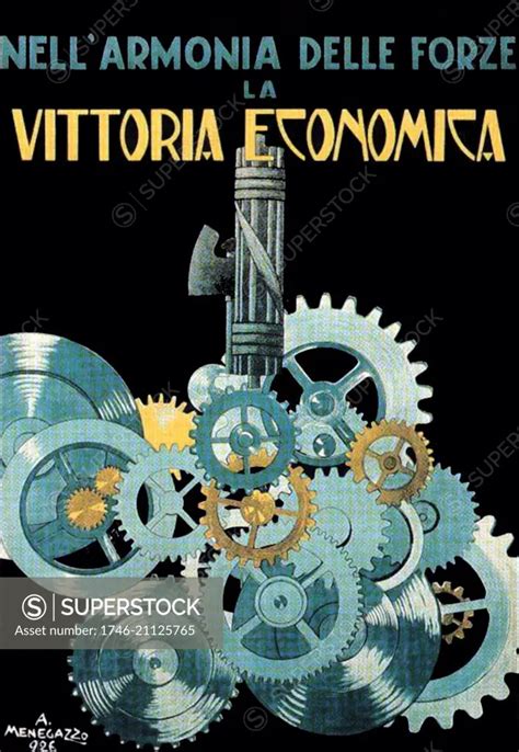Italian Fascist Party Manifesto Propaganda Poster Dated 20th Century