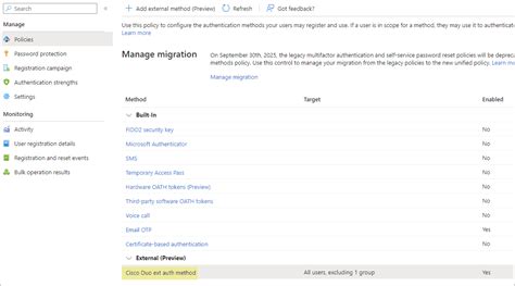 Configuring External Authentication Methods In Microsoft 365 With