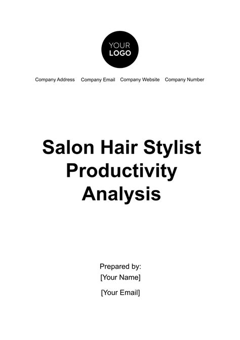 Salon Hair Stylist Productivity Analysis Template Edit Online