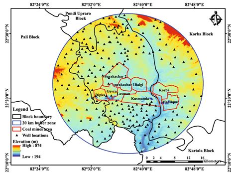 Spatial Distribution Map Of Elevation Download Scientific Diagram