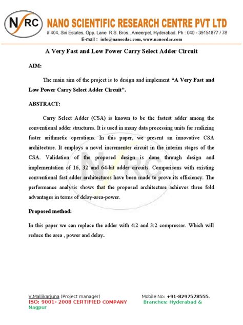 A Very Fast And Low Power Carry Select Adder Circuit Pdf Digital Technology Computer