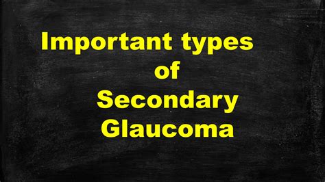 Secondary Glaucoma An Overview About Glaucoma Pptx