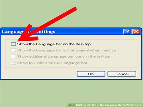 how to get rid of the language bar in windows xp 8 steps