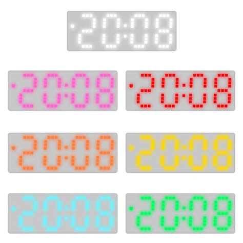 8017 Led 스크린 음성 제어 디지털 알람 시계 데스크탑 다기능 온도 시계 오렌지