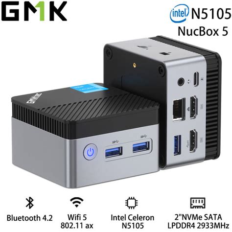 GMKtec KB5 Mini PC Windows 11 Pro Intel 11th Gen N5105 10nm 8GB RAM 128 256GB SSD Mini Desktop