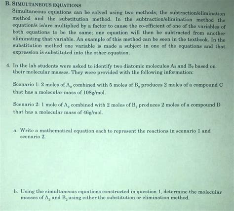 Solved B Simultaneous Equations Simultaneous Equations Can