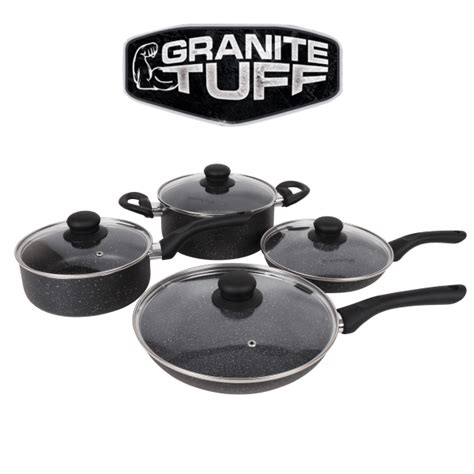 Morningsave Granite Tuff 8 Piece Nonstick Cookware Set