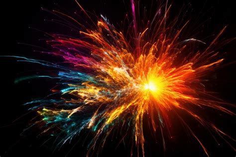Premium Ai Image Dynamic Energy Burst With Vibrant Color And Explosive Motion Created With
