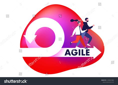 Agile Development Methodology Icon Vector Illustration Stock Vector