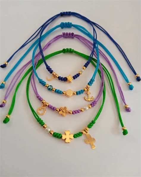 Pulseras Hilo Chino Pulseras Bonitas Pulseras Con Dije Pulsera De Mano
